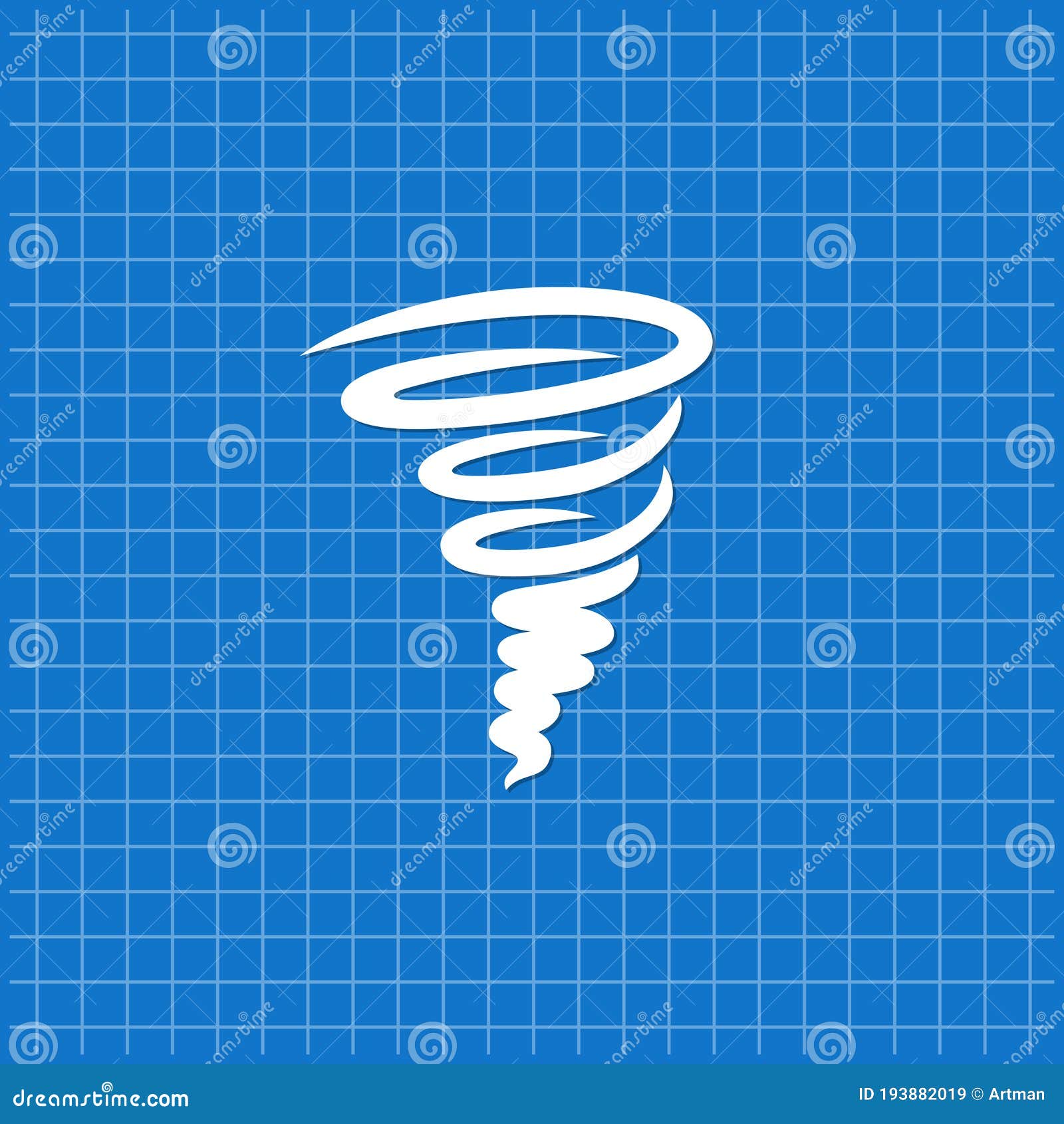 Tornado Icon. Tornado Storm Sign Isolated On White Cartoon Vector ...