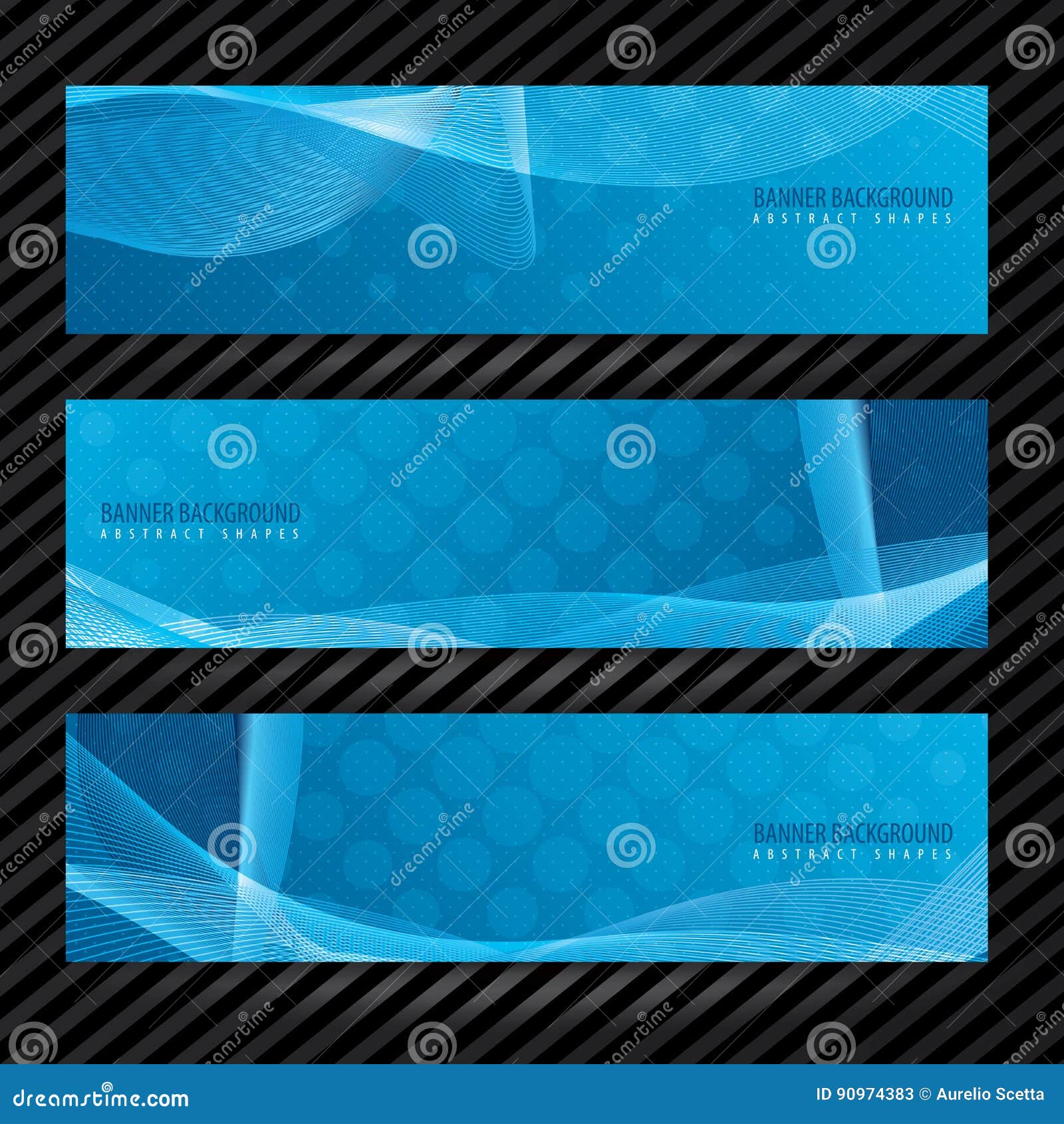 Blue Banner Vector Background Stock Vector - Illustration of graphic ...