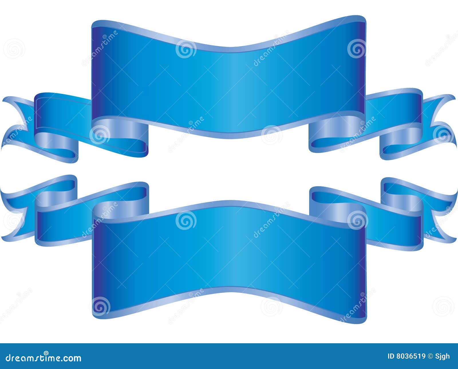 Blue banners stock vector. Illustration of band, elegant - 8036519