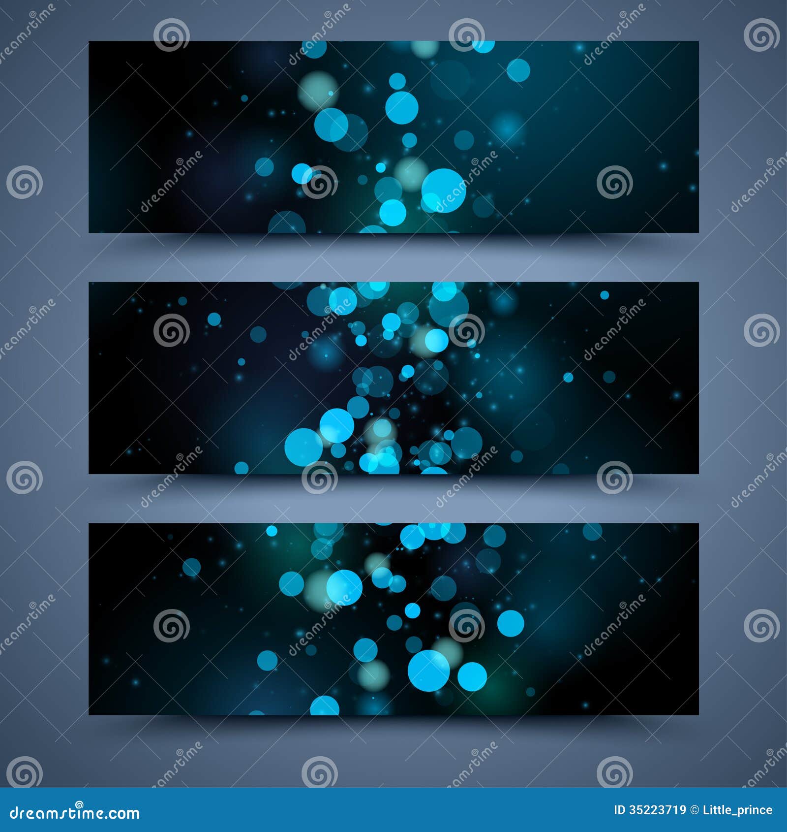 Blue Banners Templates. Abstract Backgrounds Vector Illustration ...