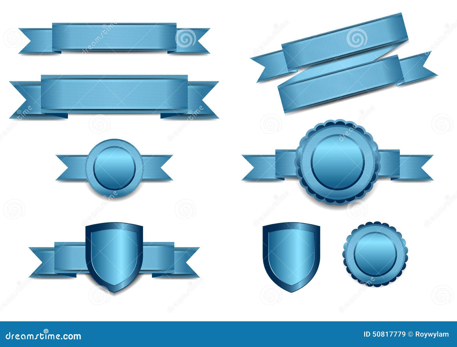 Set Of Ten Blue Banners With Countdown From 1 To 10 Cartoon Vector ...
