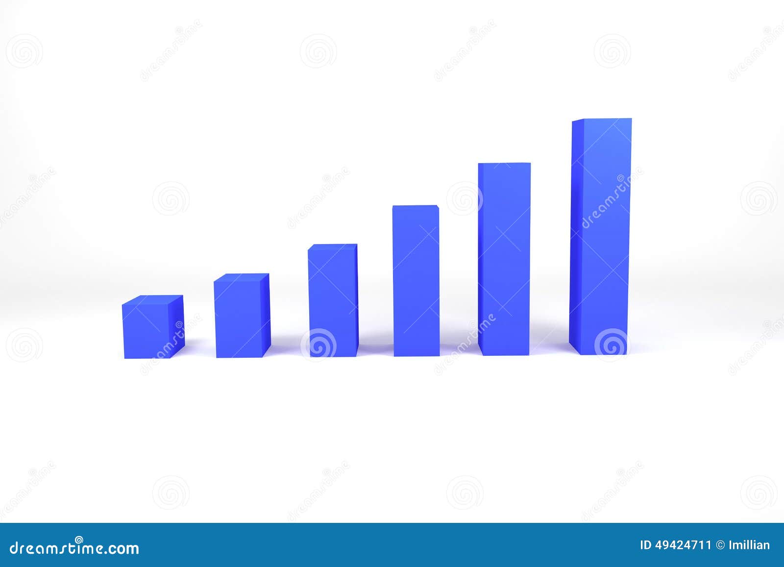 Blue Bar Diagram on White Surface Illustration Stock Illustration ...