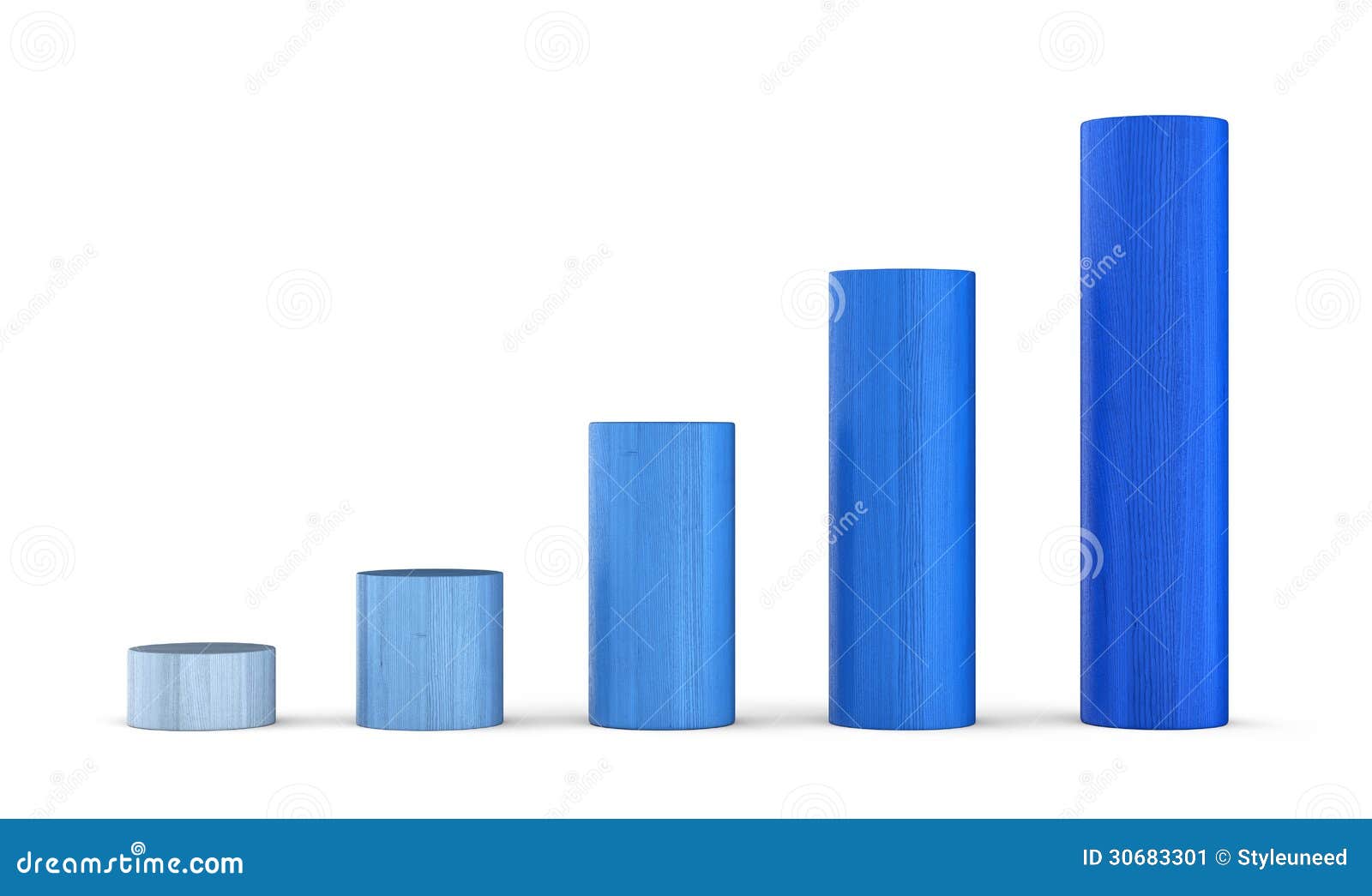 Blue bar graph stock image. Image of trending, increasing - 30683301