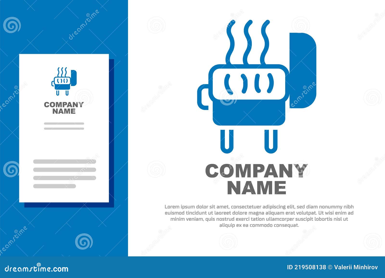 Blue Barbecue Grill Icon Isolated on White Background. BBQ Grill Party ...