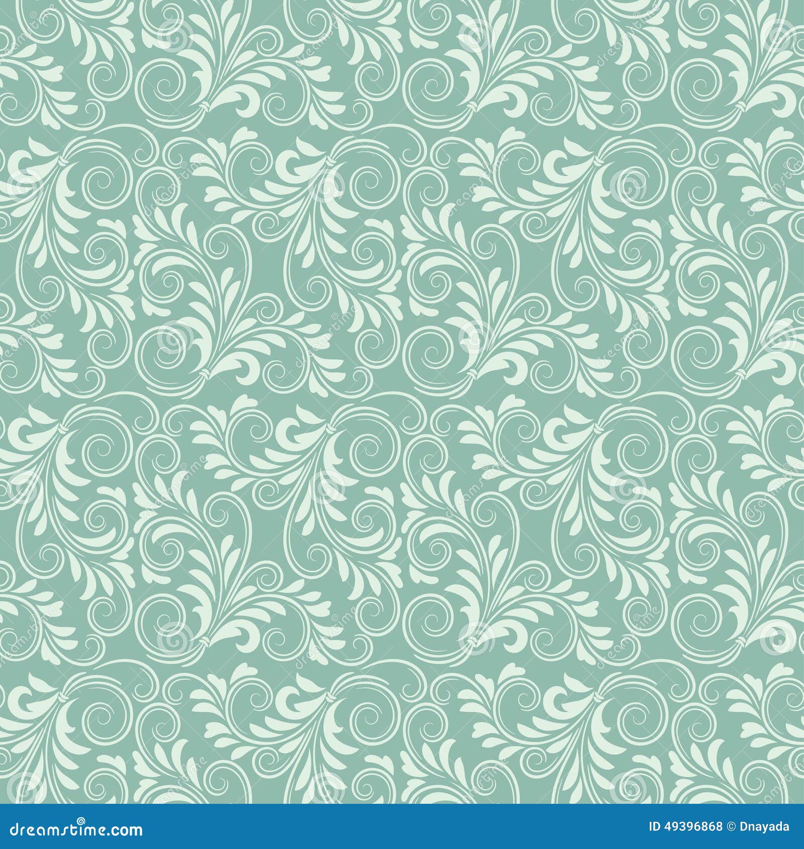 Blue Baroque Floral Pattern Stock Vector - Illustration of backdrop ...