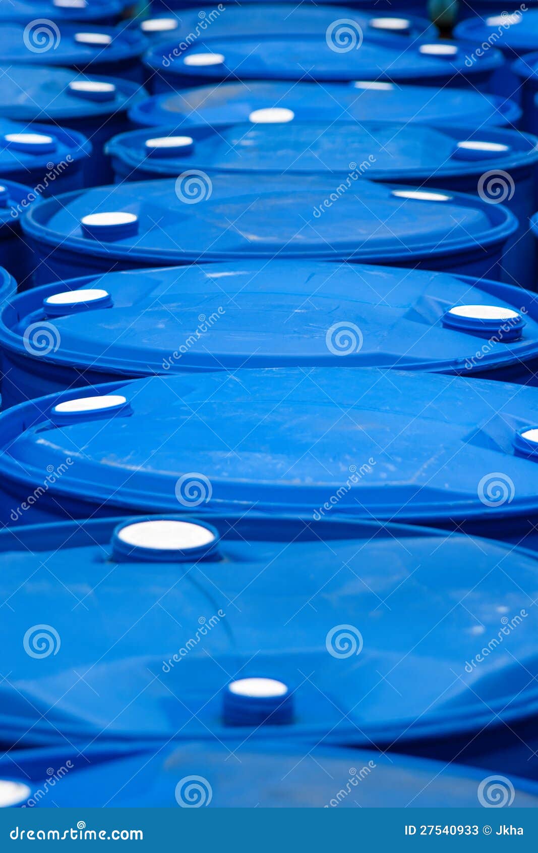 Blue Barrels stock image. Image of blue, outdoors, factory - 27540933