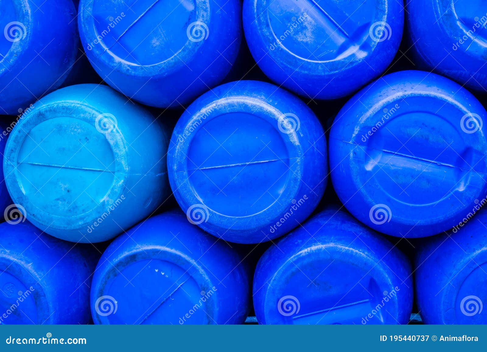 Blue Barrels Background Industry Texture Stock Image - Image of drum ...