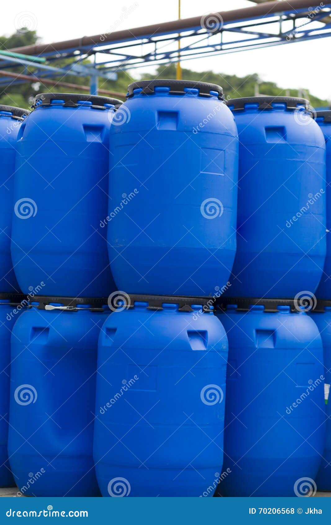 Blue Barrels stock photo. Image of gasoline, barrel, distribution ...