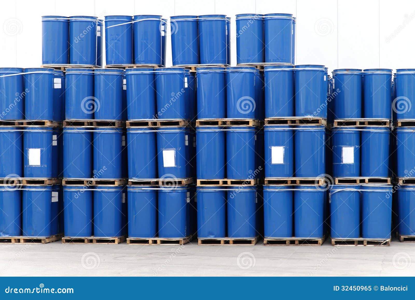 Blue barrels stock image. Image of bunch, drums, storage - 32450965
