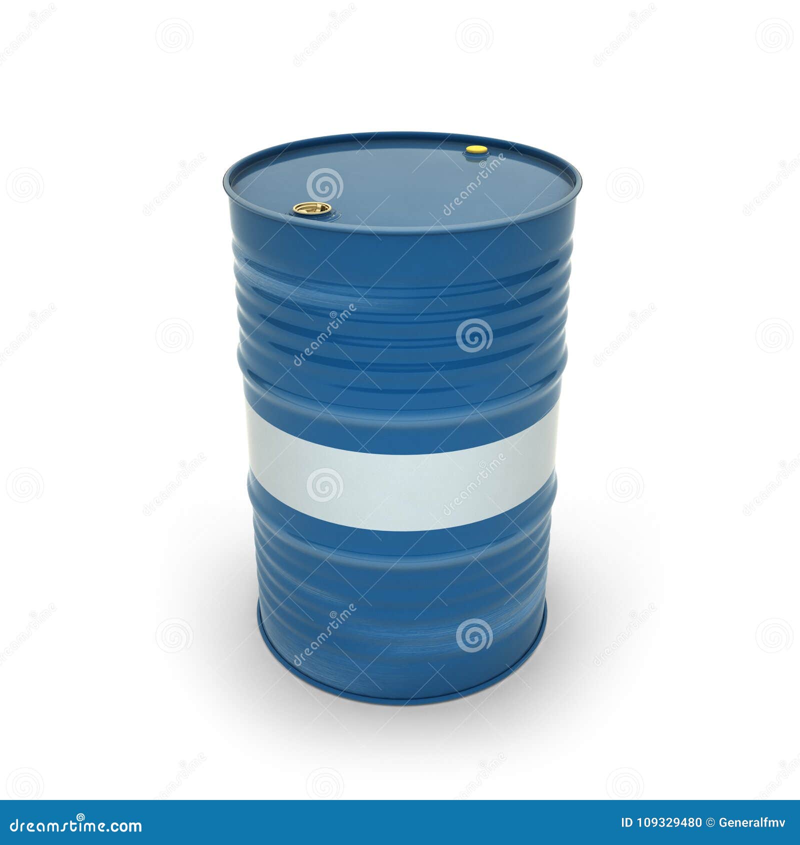 Blue Barrels on a White Background Stock Illustration - Illustration of ...