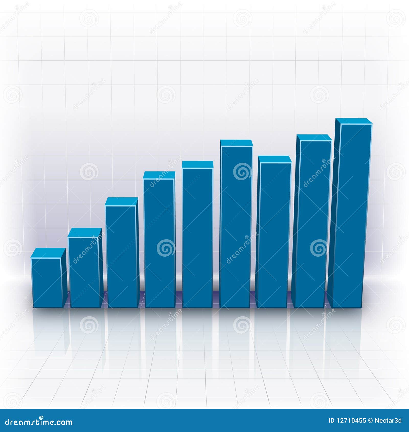 Blue bars stock illustration. Illustration of statistics - 12710455