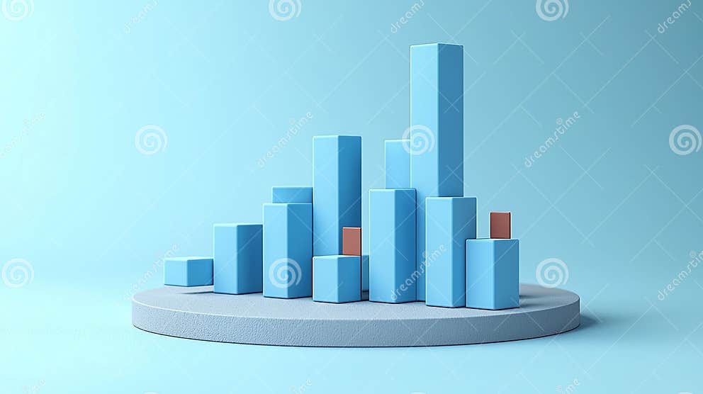 Blue Bars on Platform stock illustration. Illustration of modern ...