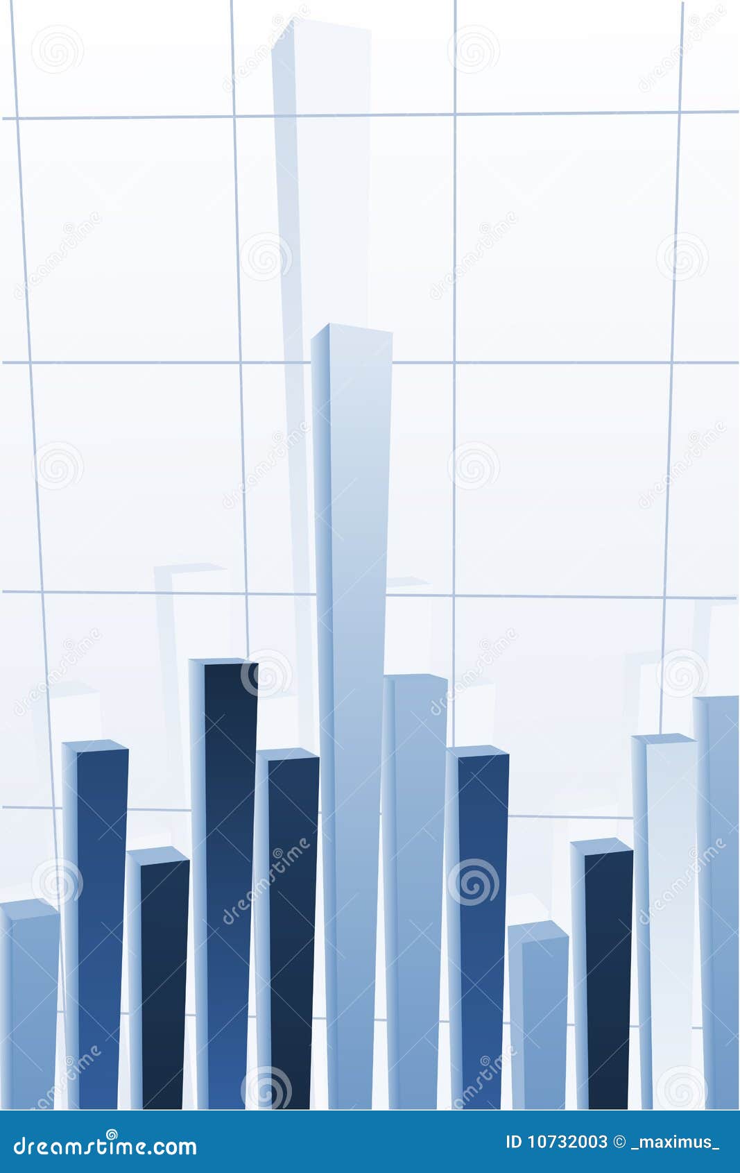 Blue bars vector stock vector. Illustration of blue, diagram - 10732003