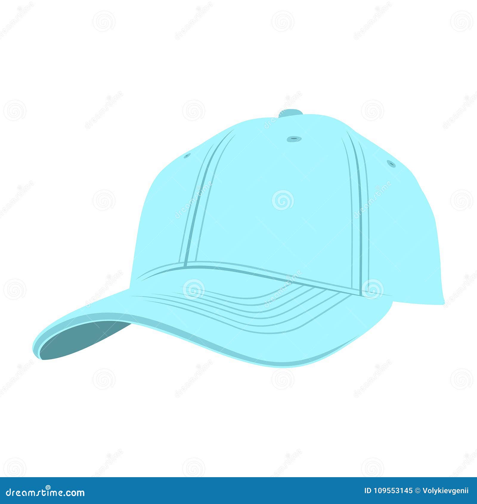 Blue Baseball Cap stock vector. Illustration of object - 109553145