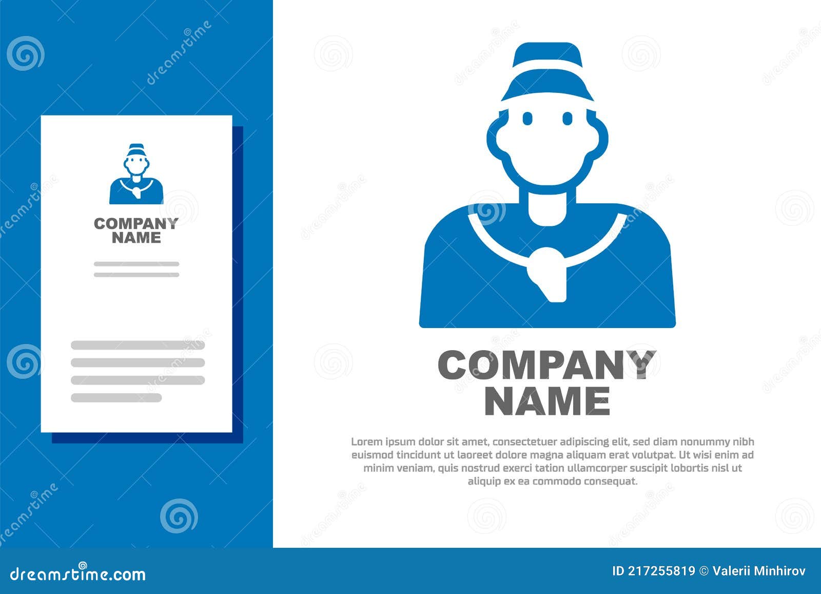 Blue Baseball Coach Icon Isolated on White Background. Logo Design ...