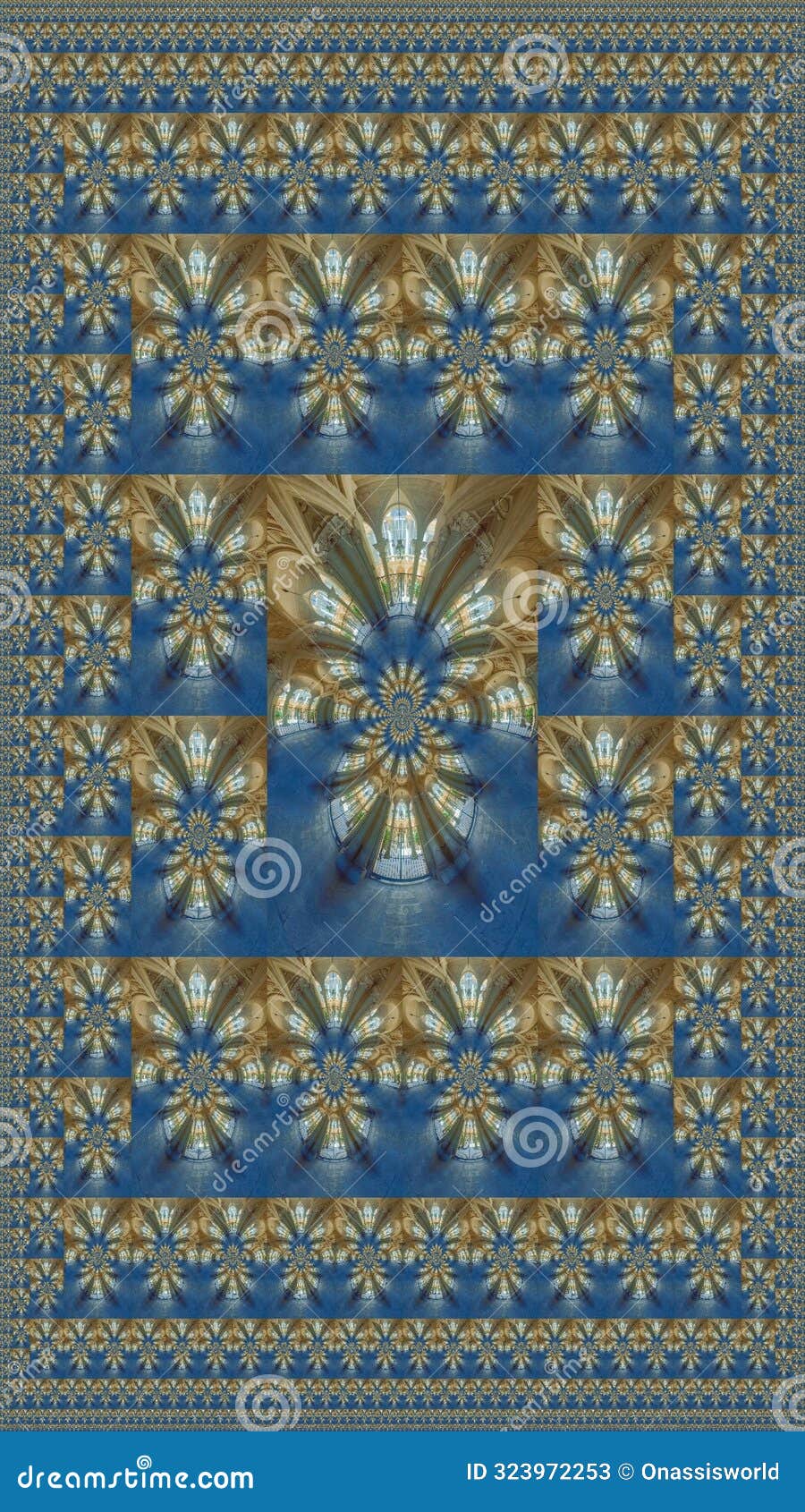 Blue Based Abstract Background Template Blurry Shapes Stock Image ...