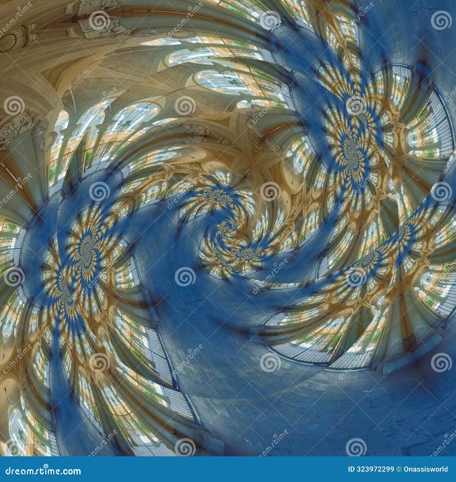 Blue Based Abstract Background Template Blurry Shapes Stock Image ...