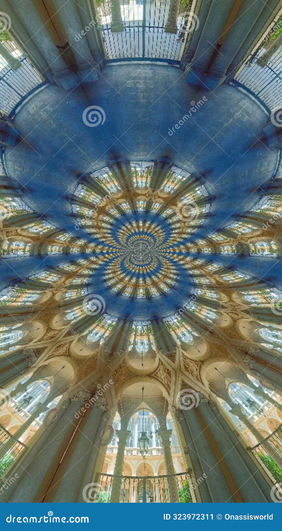 Blue Based Abstract Background Template Blurry Shapes Stock Image ...