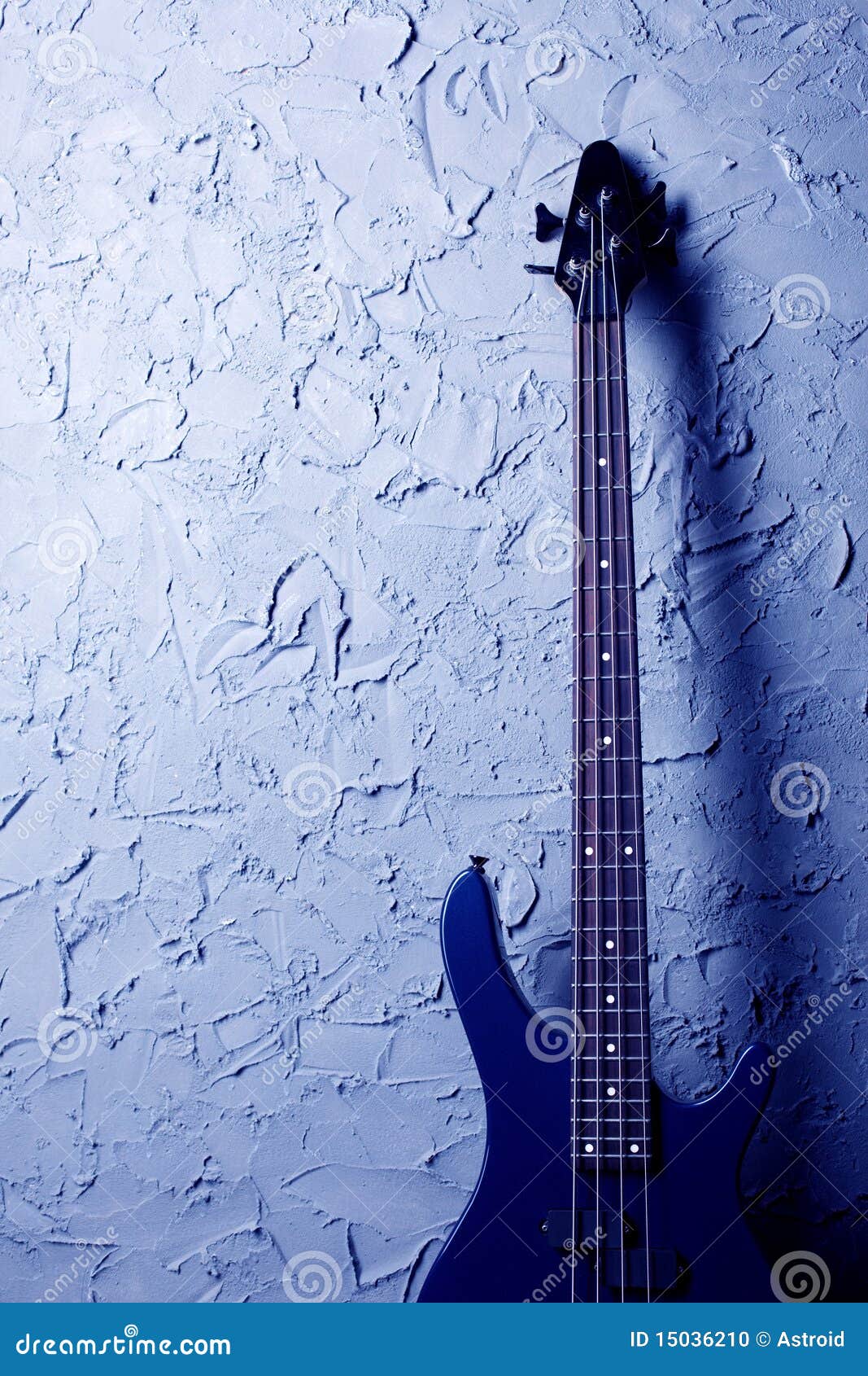 Blue bass guitar stock photo. Image of instrument, bass - 15036210
