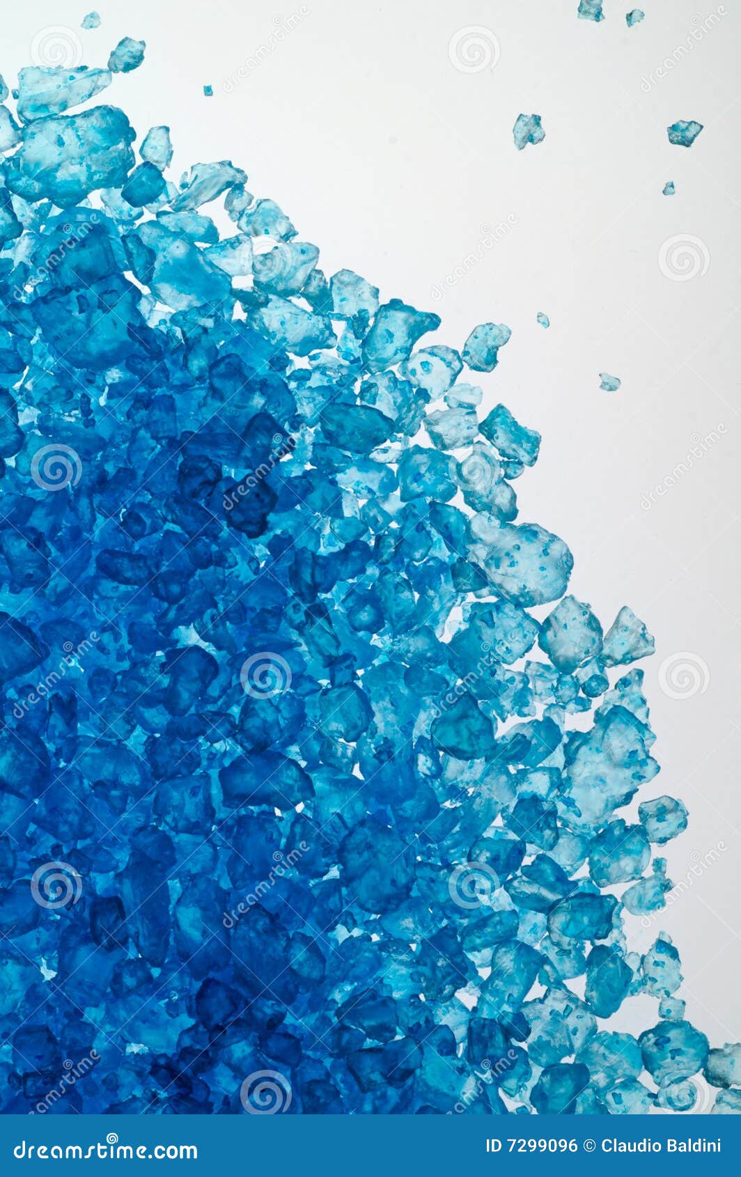 Blue Bath Salt on Light Table Stock Photo - Image of blue, shot: 7299096
