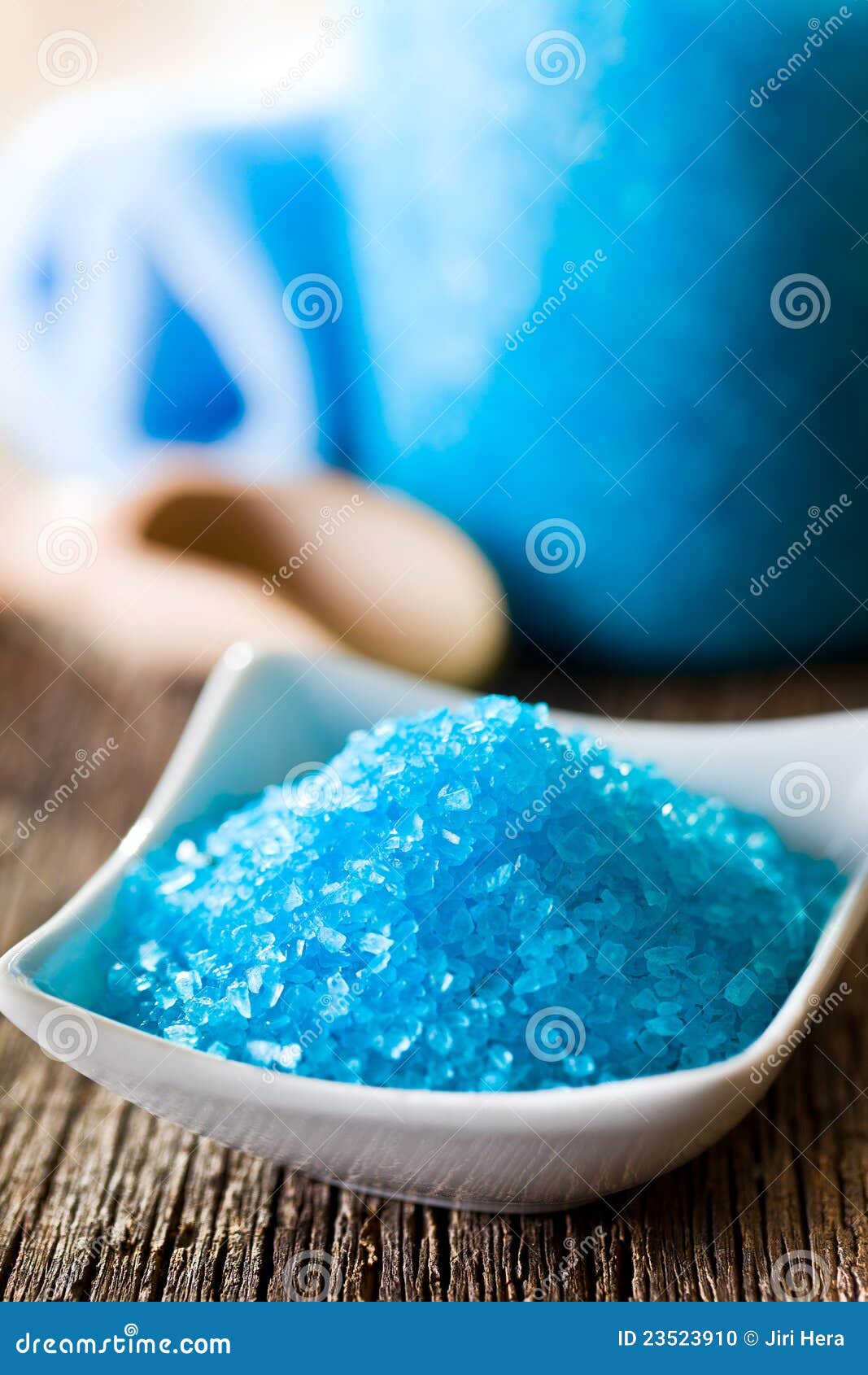 Blue bath sea salt stock photo. Image of massage, relax - 23523910