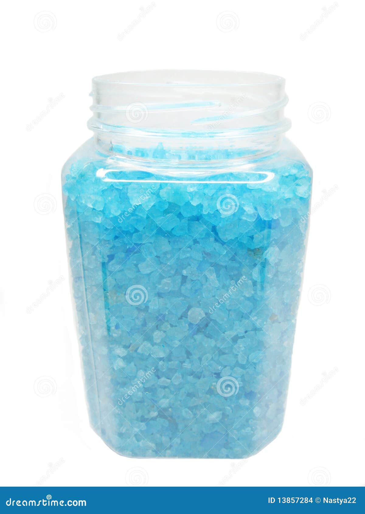 Blue bathing sea salt stock photo. Image of aromatherapy - 13857284