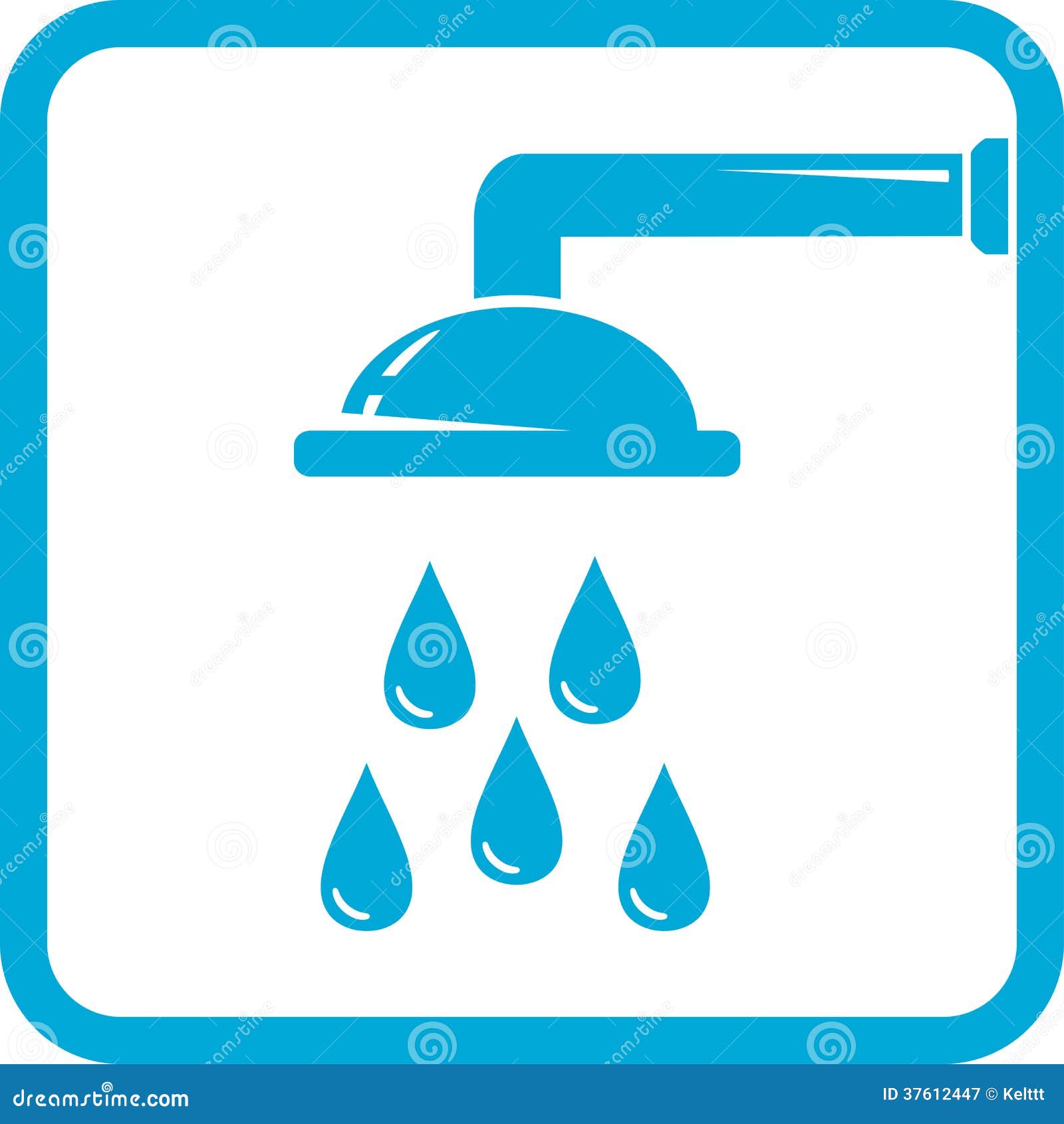 Blue Bathroom Symbol Cartoon Vector | CartoonDealer.com #37612447