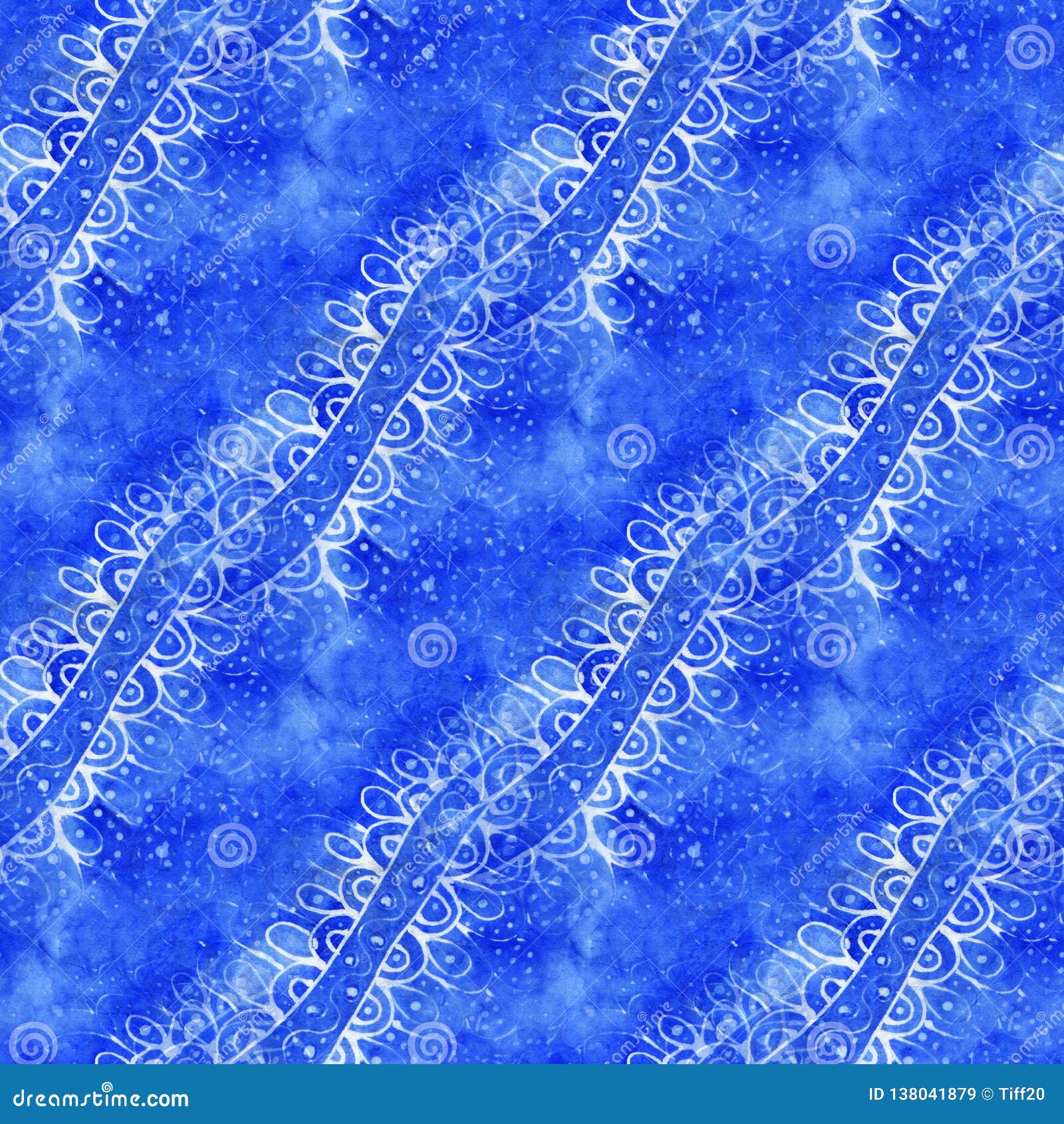 Blue batik pattern stock illustration. Illustration of indonesia ...