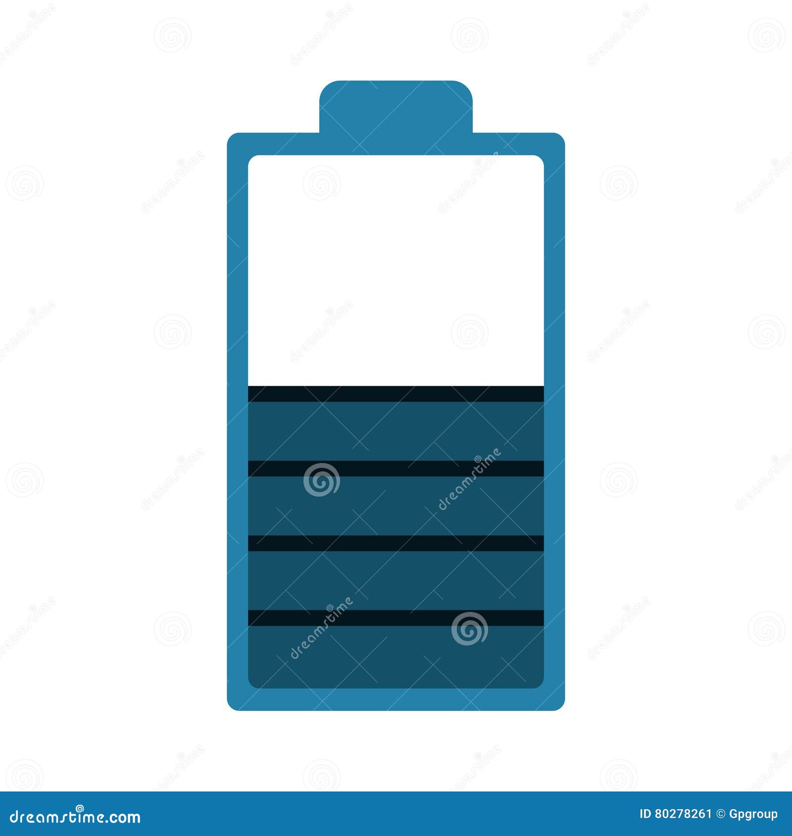 Blue battery icon stock vector. Illustration of vector - 80278261