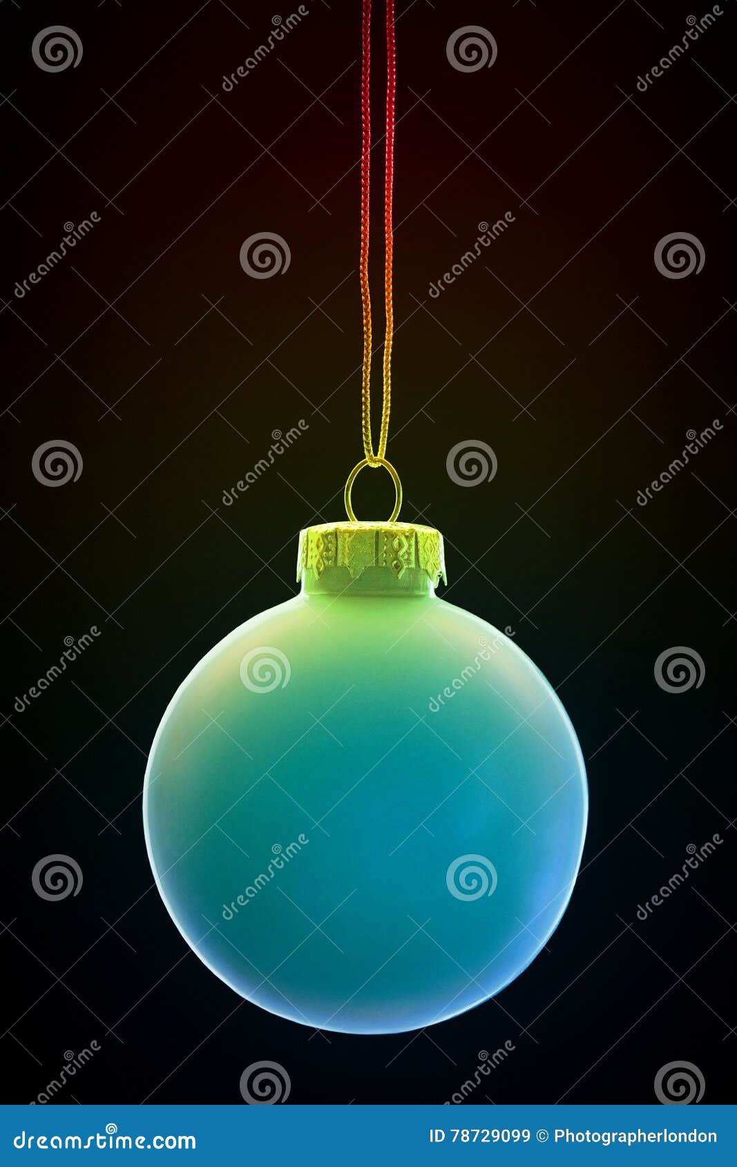 Blue Bauble on Black Background Stock Image - Image of decor, hang ...