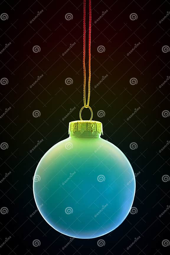 Blue Bauble on Black Background Stock Image - Image of decor, hang ...