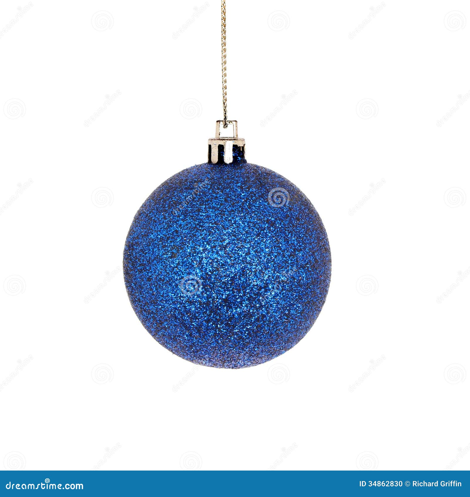 Blue bauble stock photo. Image of sphere, glitter, white - 34862830