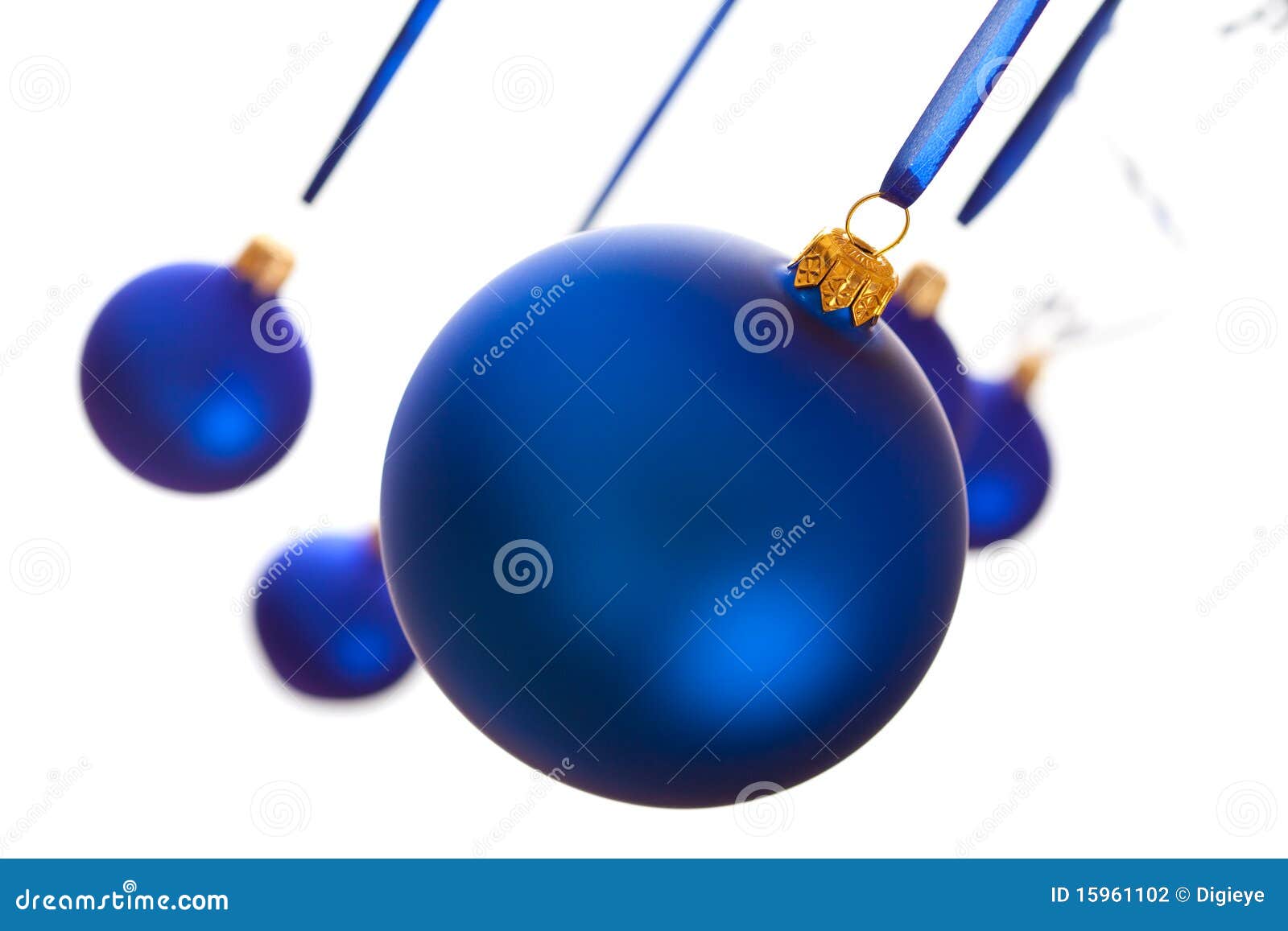 Blue baubles stock photo. Image of shiny, sphere, xmas - 15961102
