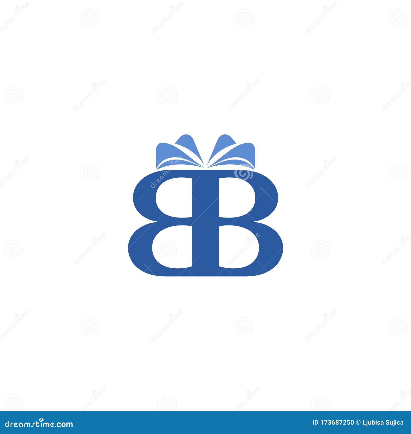 Blue BB B B Letter Logo Design Stock Vector - Illustration of sign ...