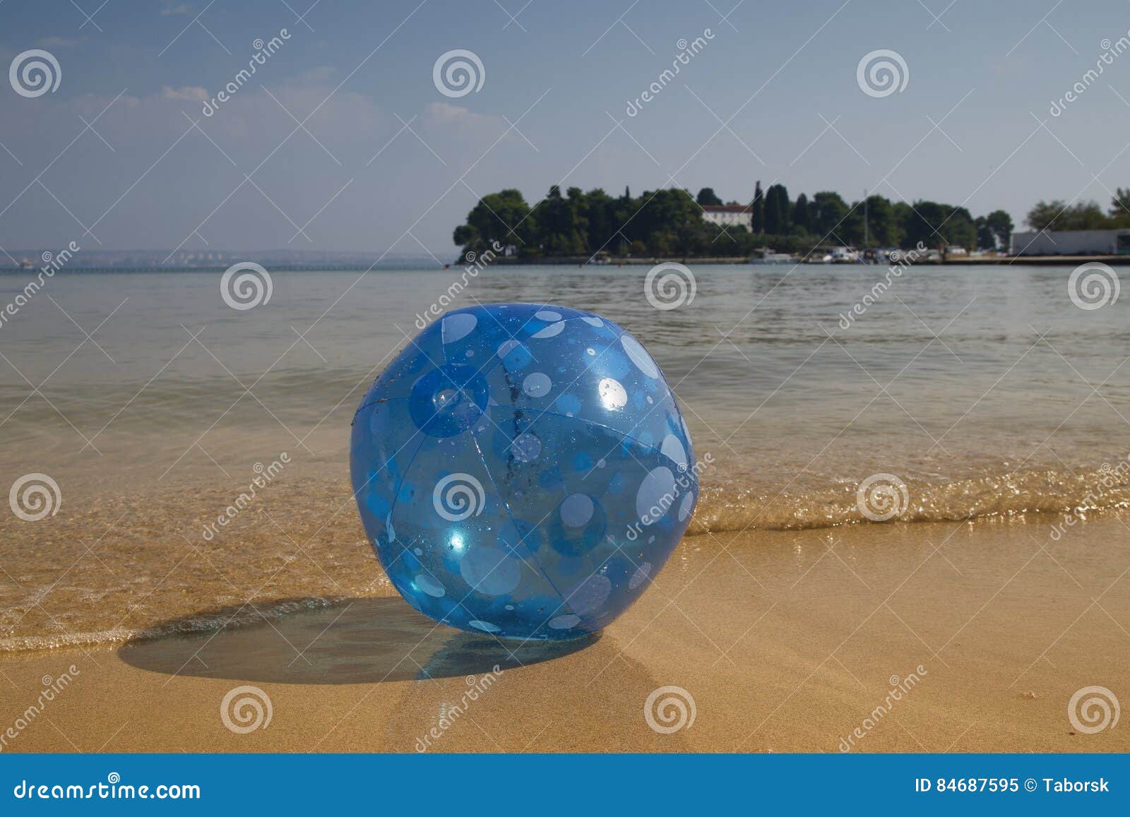 Blue beach ball stock image. Image of inflate, water - 84687595