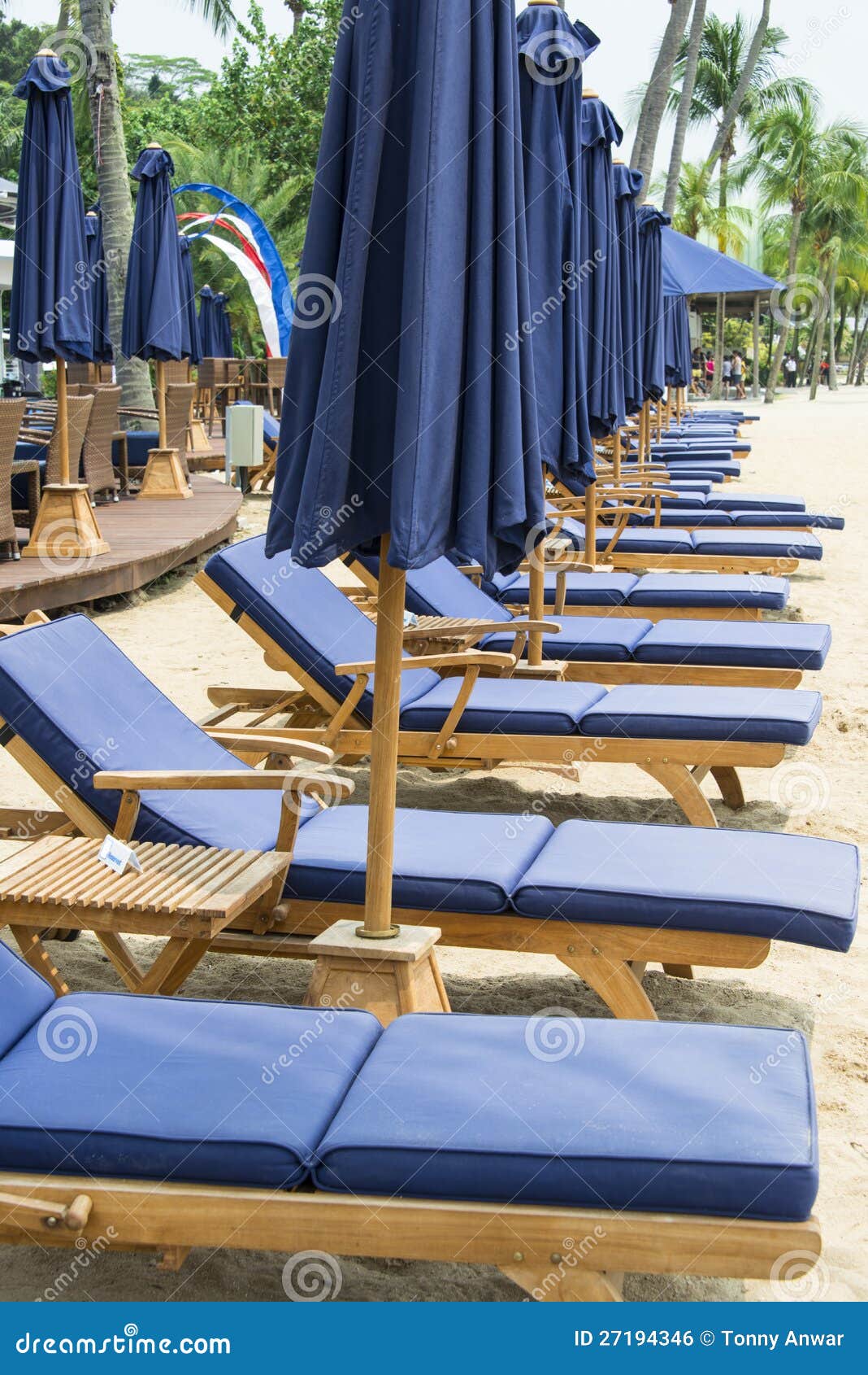 Blue Beach Bench stock photo. Image of bench, tourism - 27194346