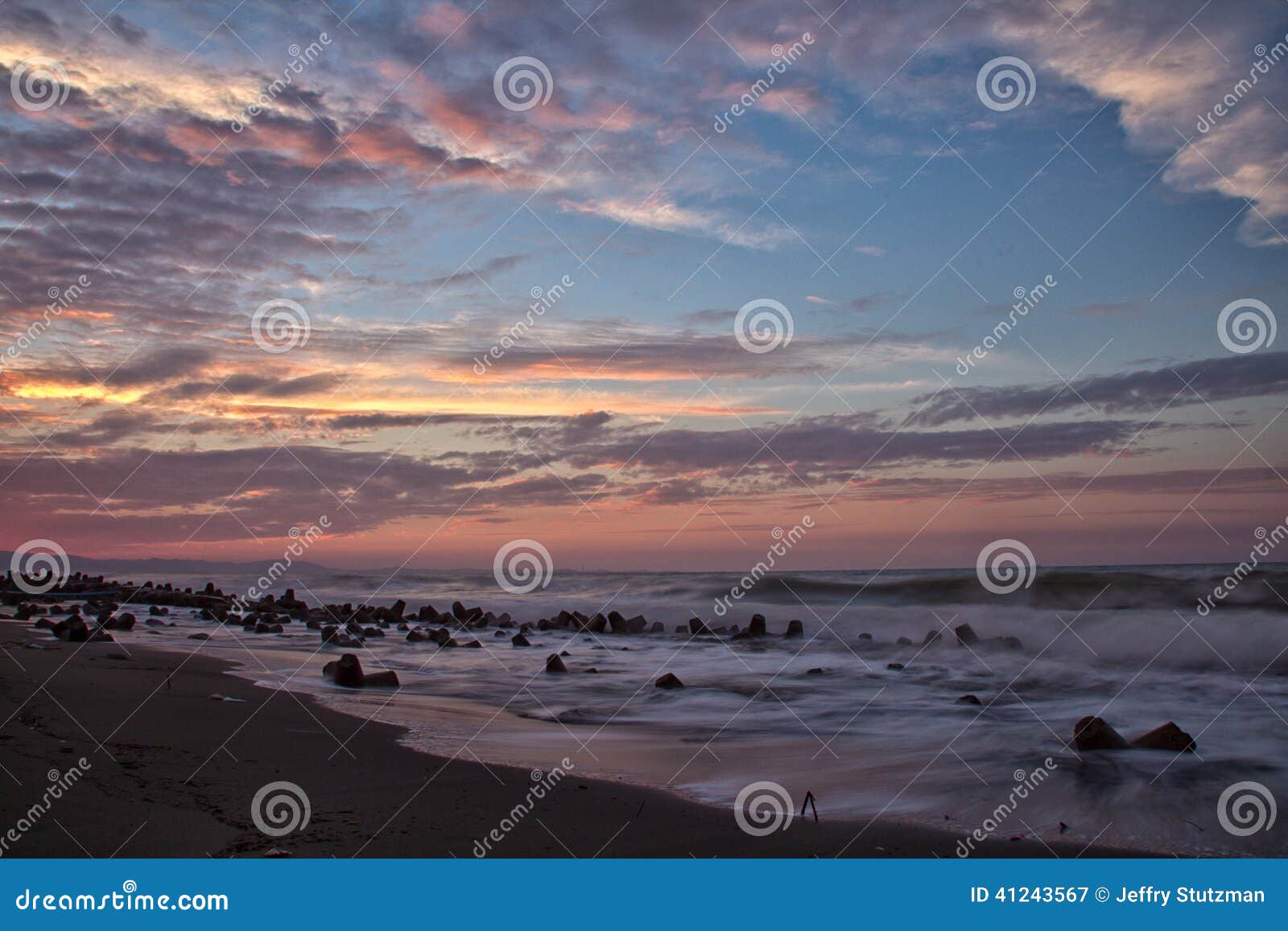 Blue beach sunset stock image. Image of color, website - 41243567