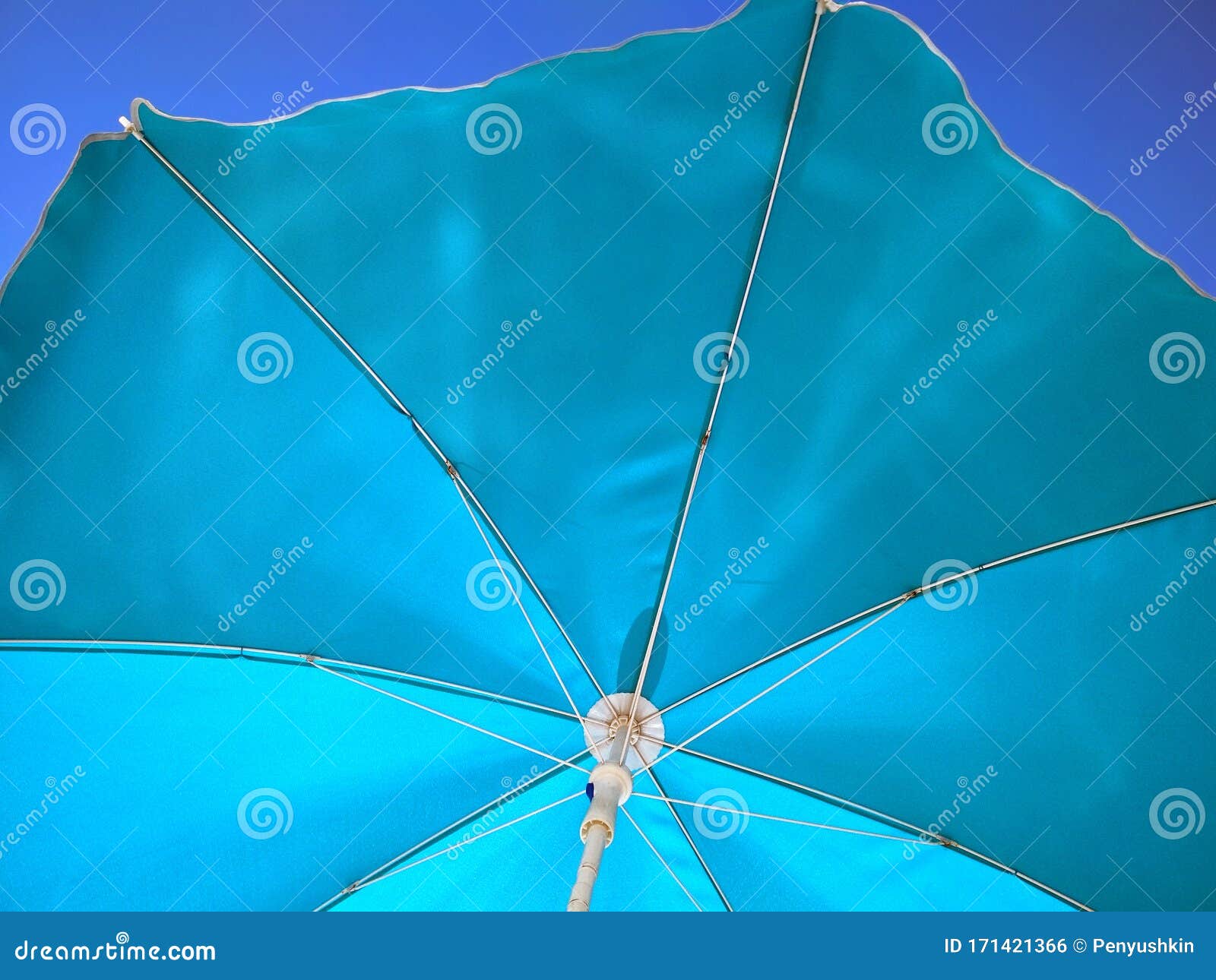 Blue beach umbrella stock photo. Image of colors, resort - 171421366