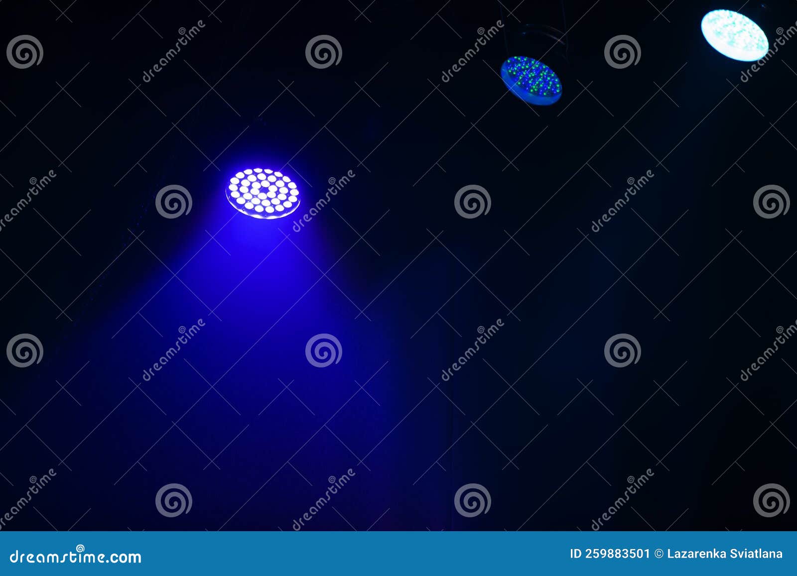 A Blue Beam of Light from a Halogen Lamp Stock Image - Image of dark ...