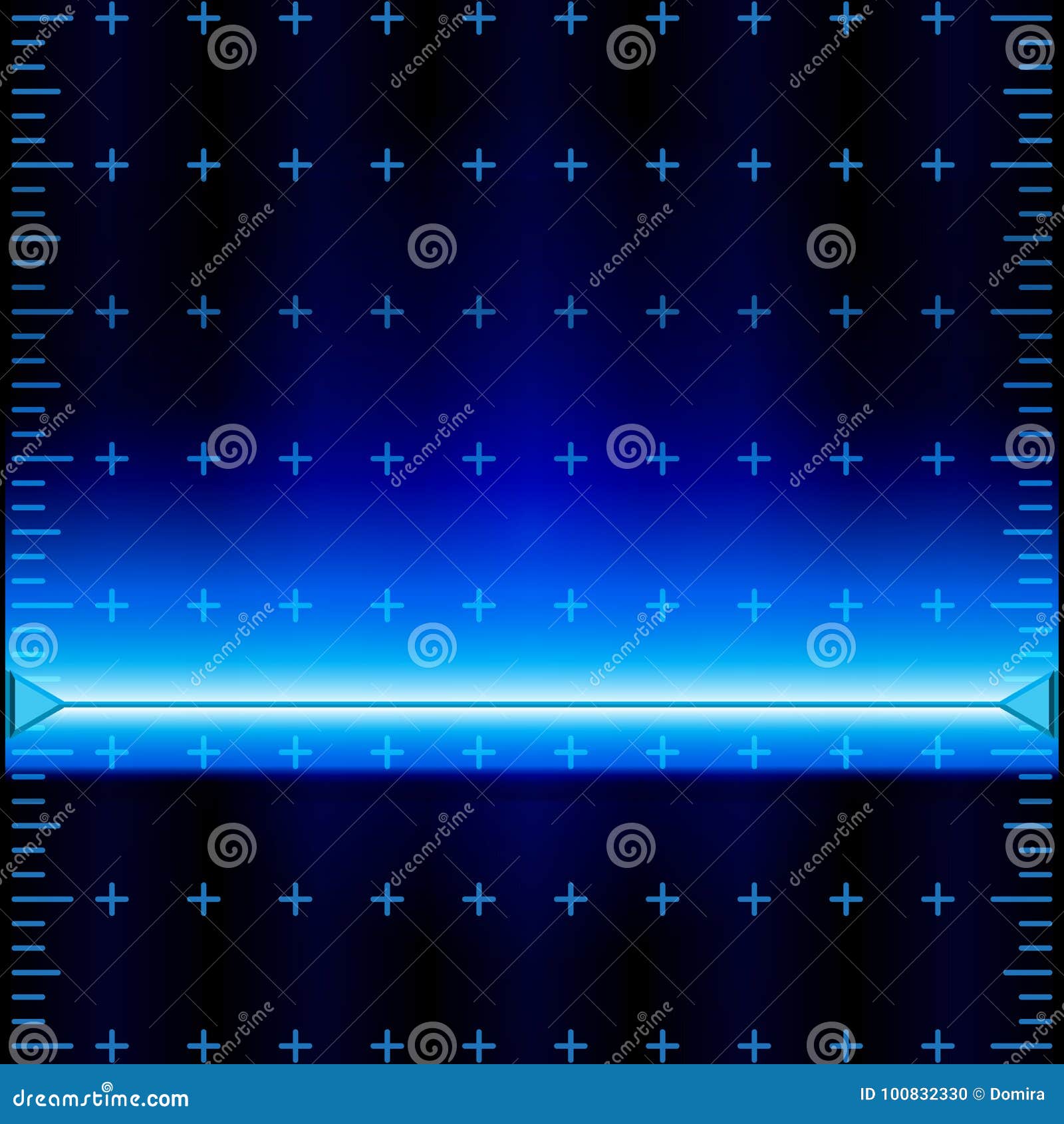 Blue Beam Of Scanner Checks Display. Futuristic Interface Scanner ...