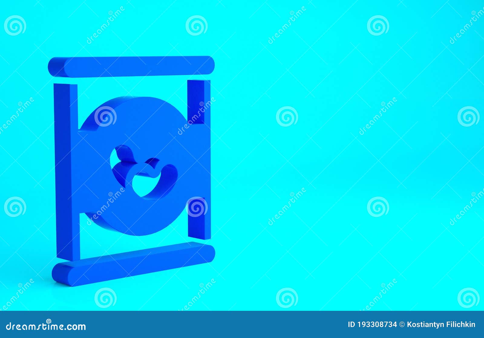 Blue Beans in Can Icon Isolated on Blue Background. Minimalism Concept ...