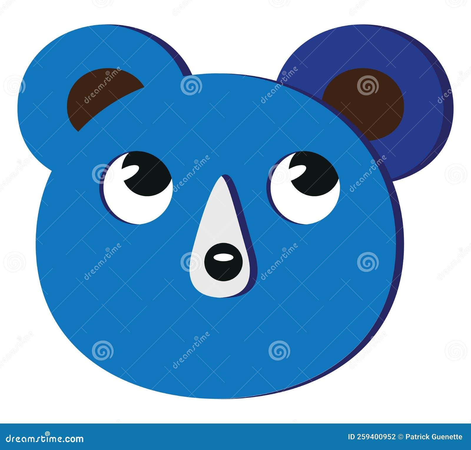 Blue bear, icon stock vector. Illustration of bear, wild - 259400952