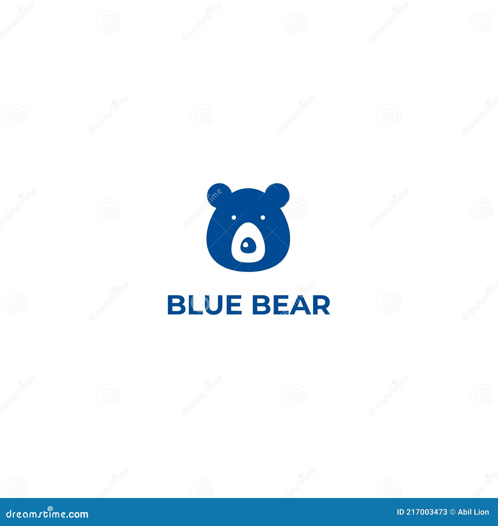 218. Blue Bear vector logo stock vector. Illustration of icon - 217003473