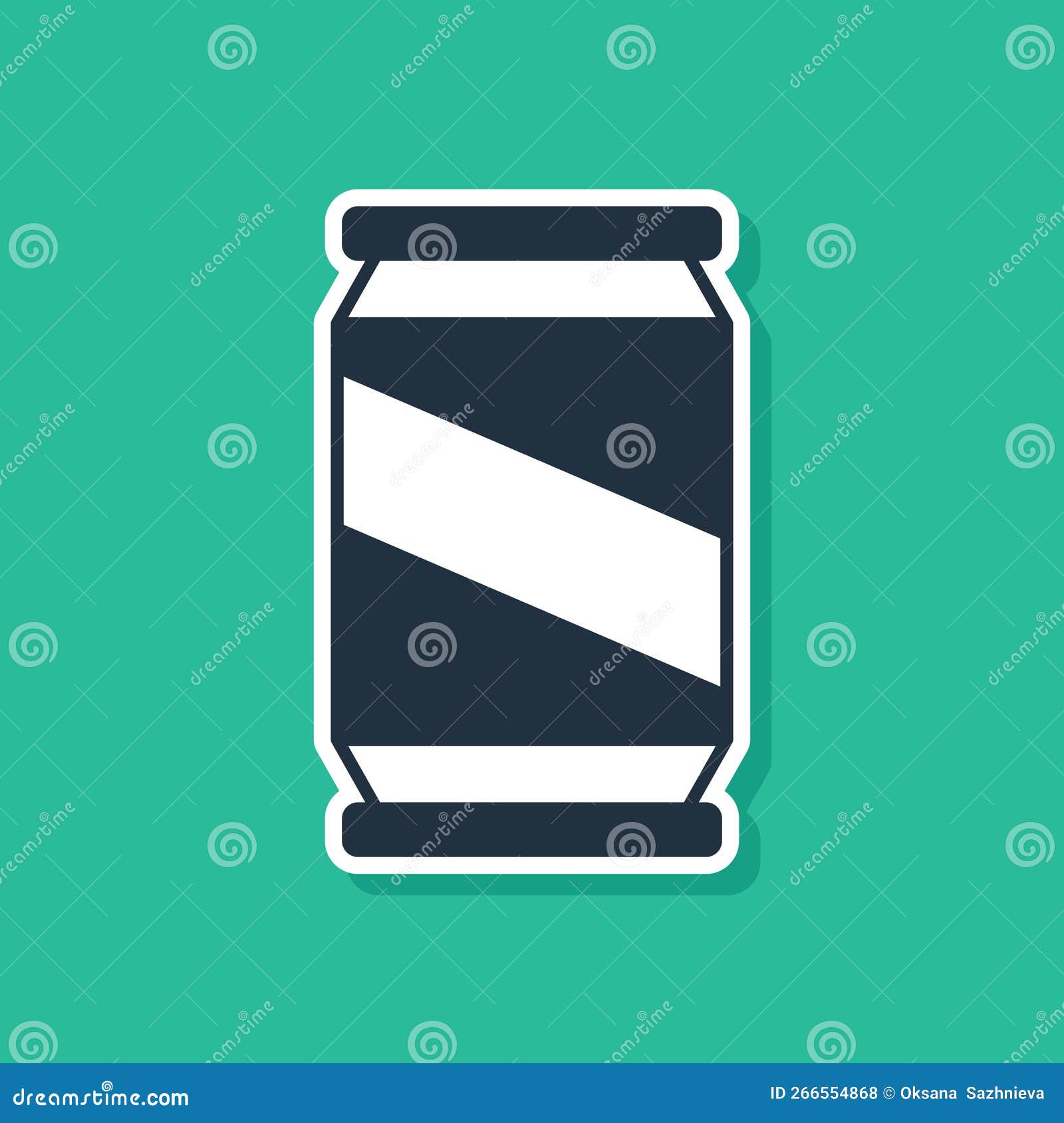Blue Beer Can Icon Isolated on Blue Background. 4K Video Motion Graphic ...