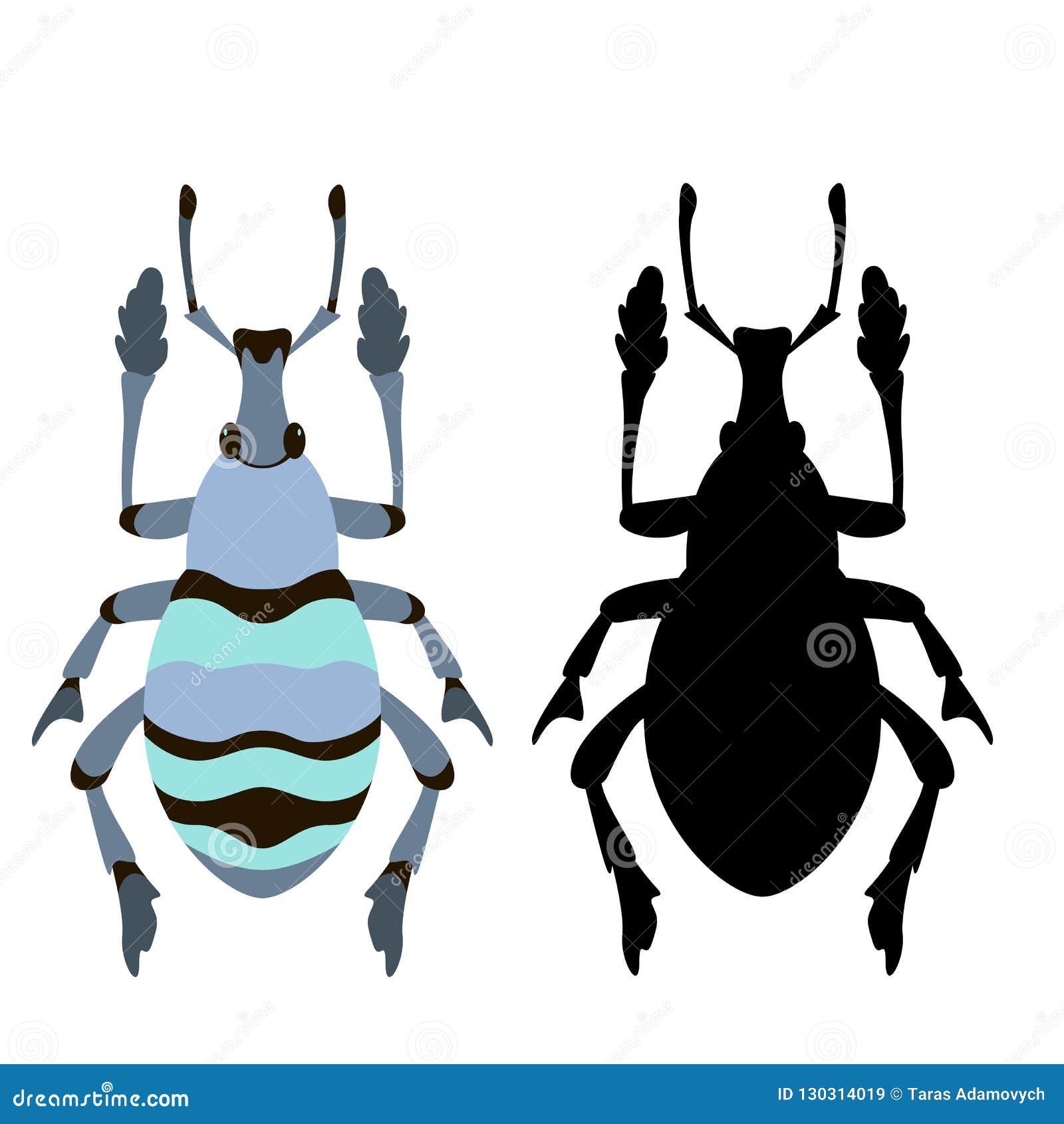 Weevil Vector Black Icon. Vector Illustration Pest Insect Weevil On ...