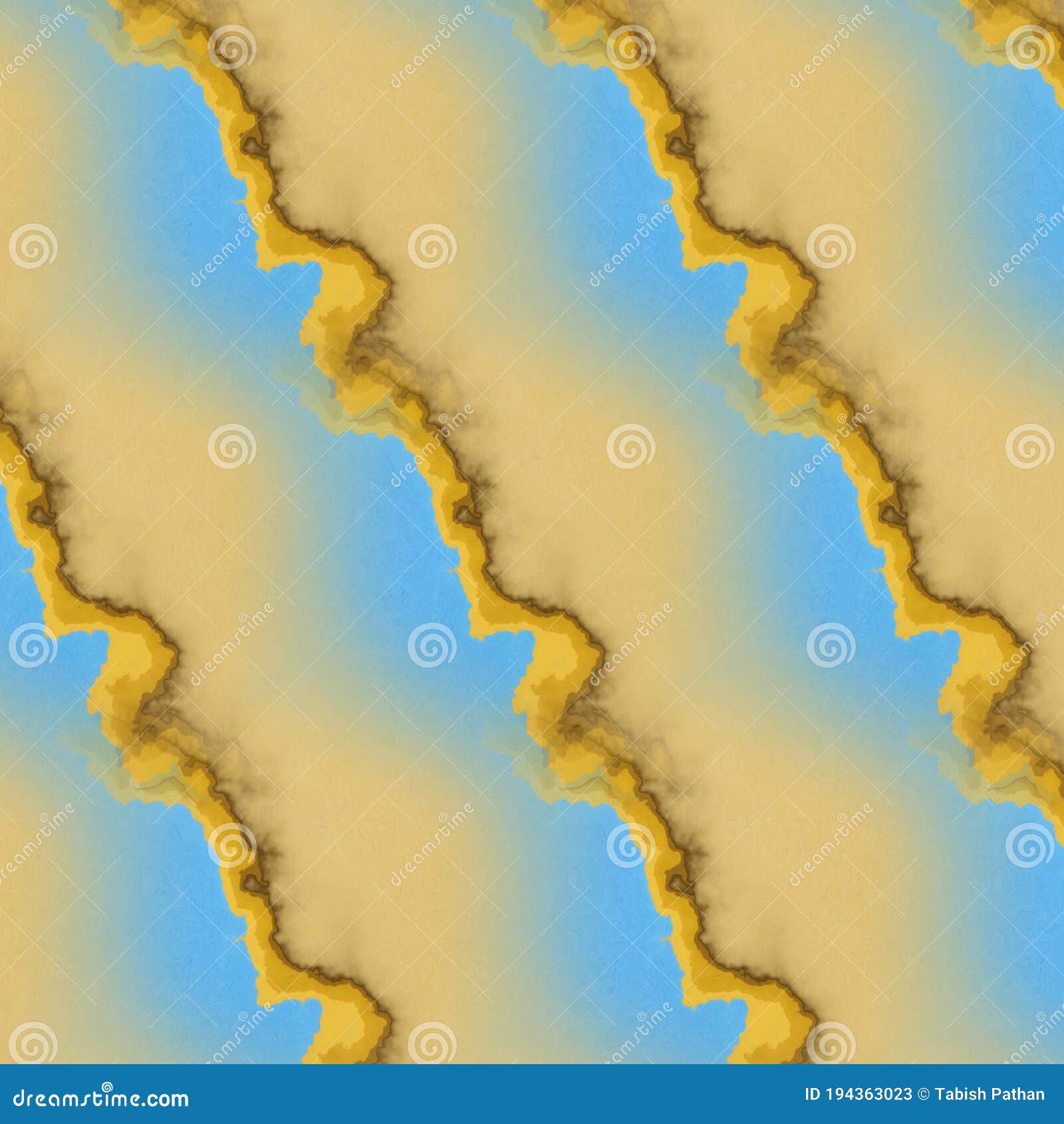 Blue and Beige Color Design Layout on Solid Sheet of Wallpaper. Stock ...