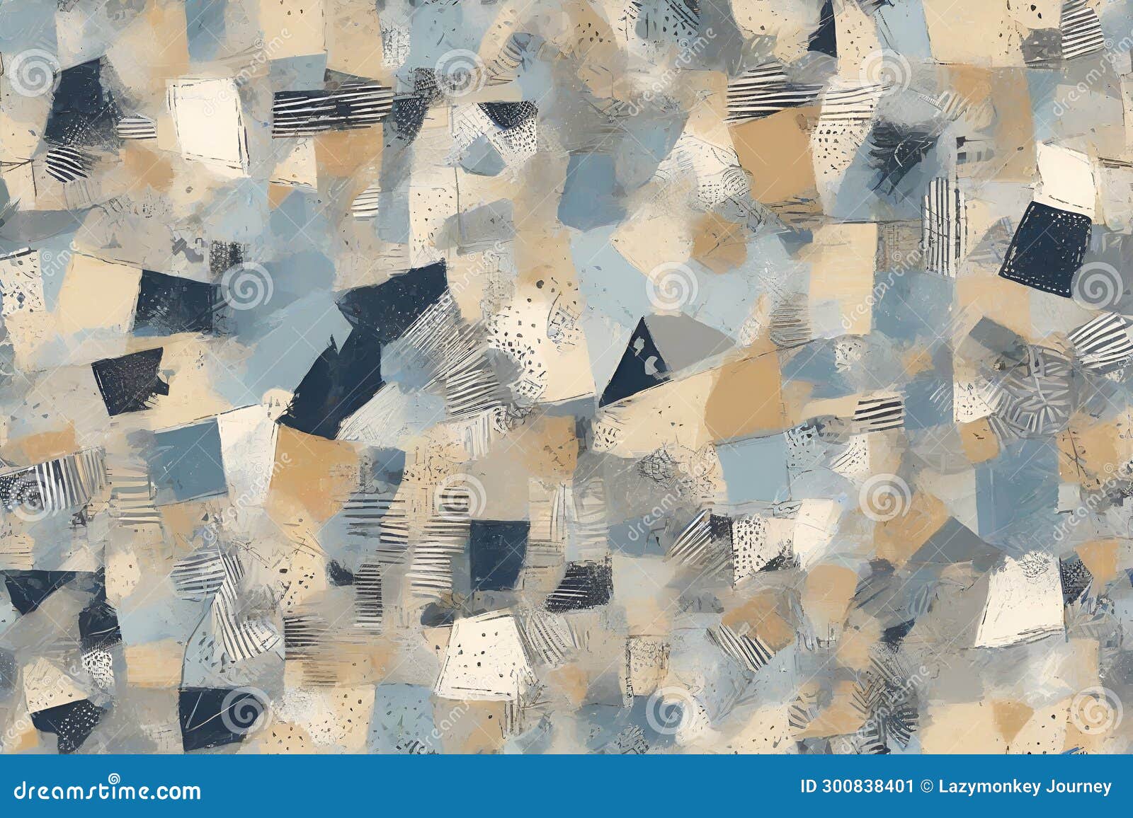 Blue, Beige, Gray Color Patchwork Abstract Background Stock ...
