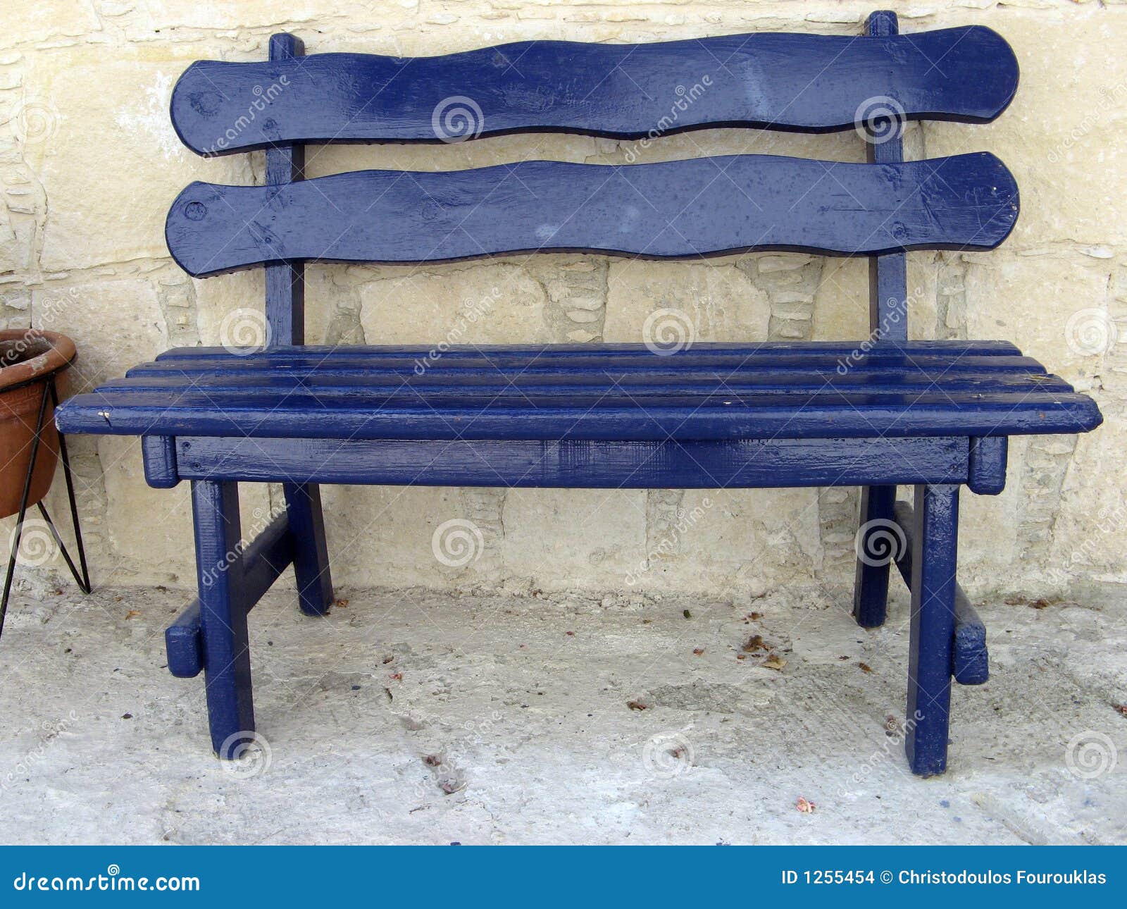 Blue bench stock photo. Image of europe, parks, walls - 1255454