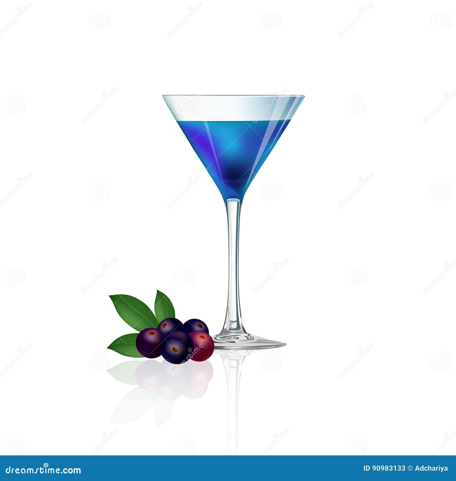 Blue berry juice stock vector. Illustration of fruit - 90983133