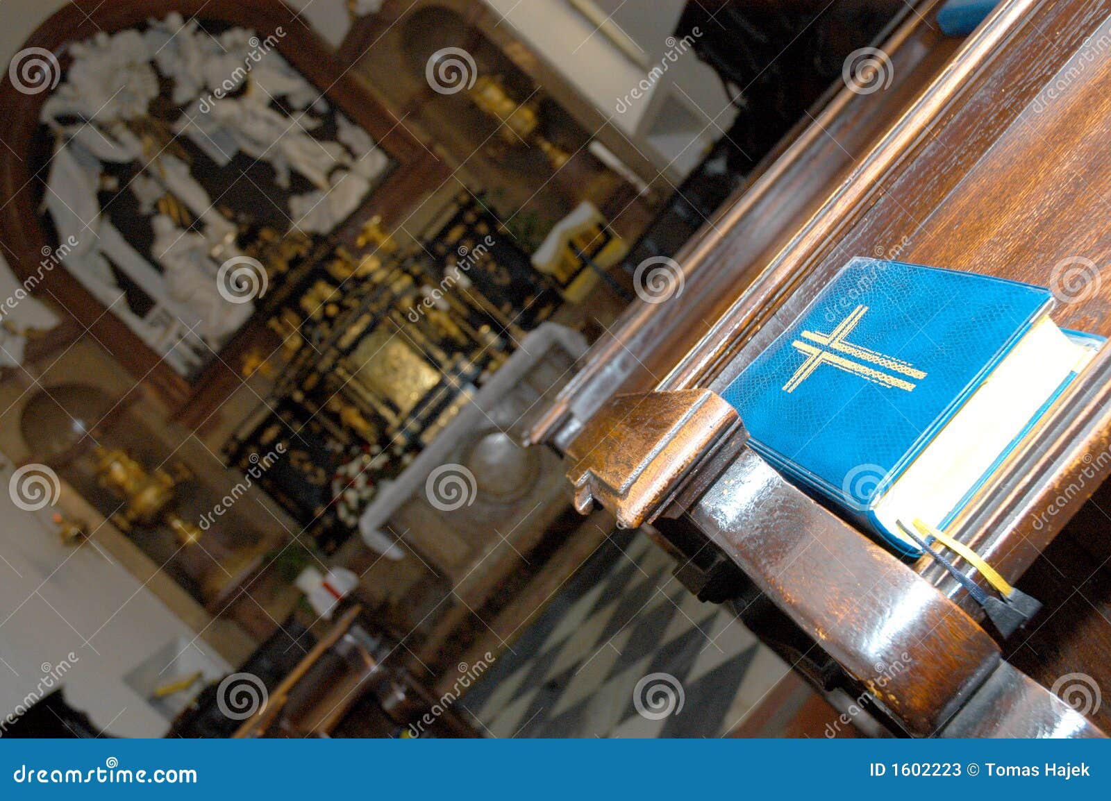 Blue bible stock image. Image of church, inside, scriptures - 1602223